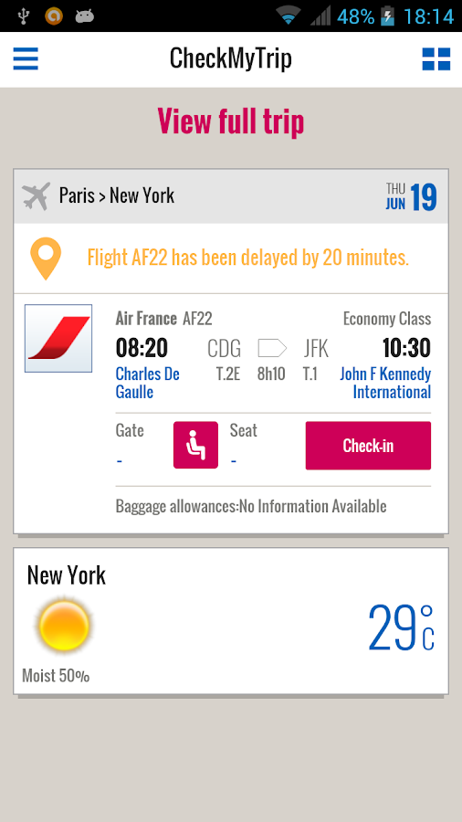CheckMyTrip - Aplicaciones de Android en Google Play