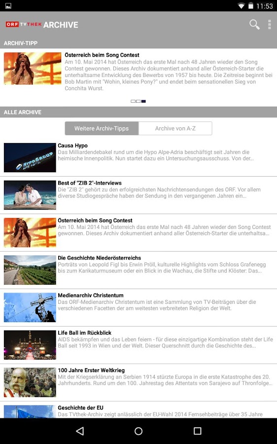 ORF TVthek: Video on demand – Android-Apps auf Google Play