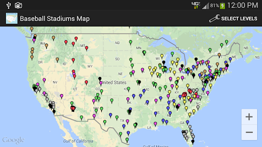Baseball Stadiums Map – A map of all the baseball stadiums in the US ...