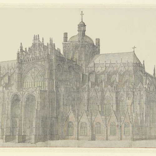 De kathedraal van Den Bosch, Beerstraten, 1600 - 1699 - Rijksmuseum