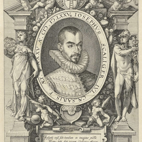 Portret van Josephus Scaliger, Hendrick Goltzius, 1590 - 1594 - Rijksmuseum