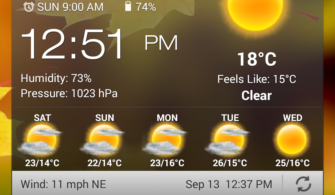 Cuaca & Jam widget - Android 4.1.1 APK | IndoApkMania
