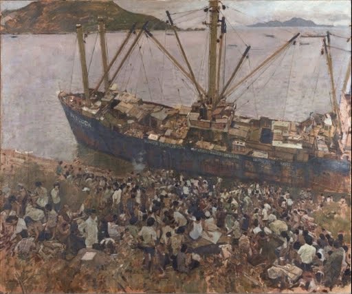 Vietnamese boat people: the ship Skyluck aground and sinking at Lamma ...