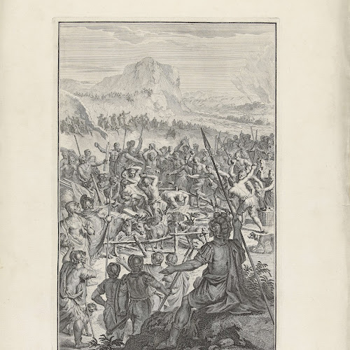 Steniging van Achan, Gilliam van der Gouwen, after Gerard Hoet (I ...