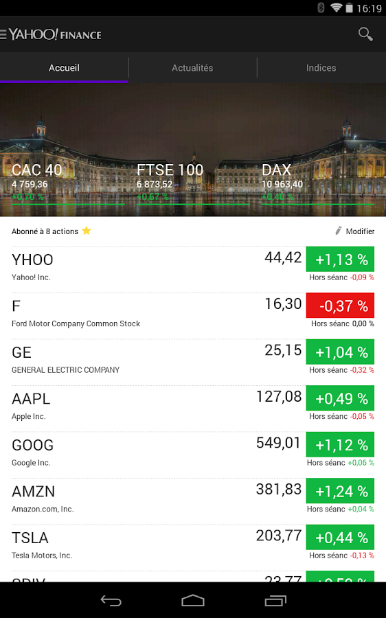 Yahoo Finance – Applications Android sur Google Play