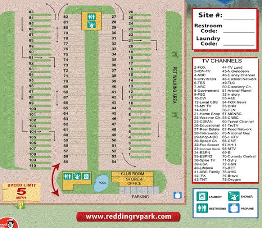 Redding RV Park | BookYourSite