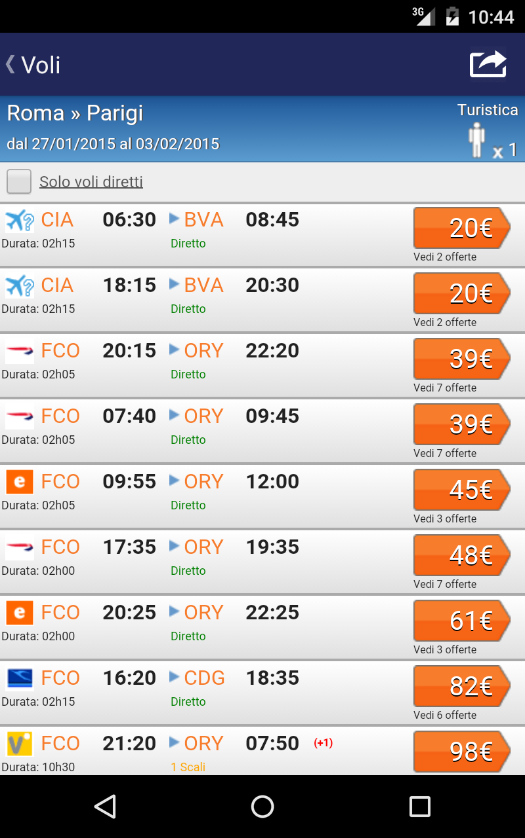 Jetcost - Voli low cost - App Android su Google Play