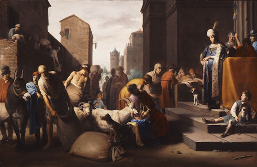 Joseph Selling Grain in Egypt - Claes Cornelisz. Moeyaert — Google Arts ...