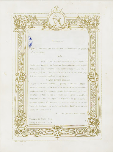 Italian certificate — Google Arts & Culture