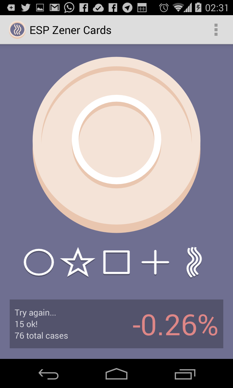 ESP Zener Cards - Latest version 1.1 for Android App Health & fitness