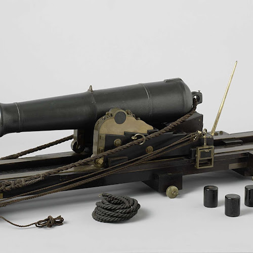 Model of an 80-Pounder Shell Gun on a Pivot on a Ship Deck, Rijkswerf ...