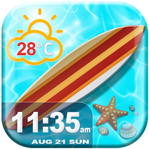Summer Clock Weather Widget – Beautify your phone screen with the best ...