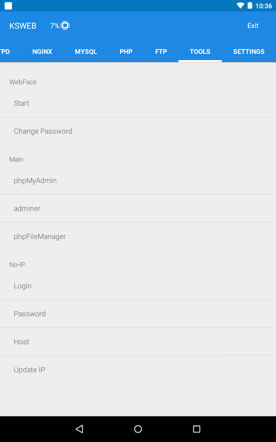 KSWEB: server + PHP + MySQL - Google Play の Android アプリ