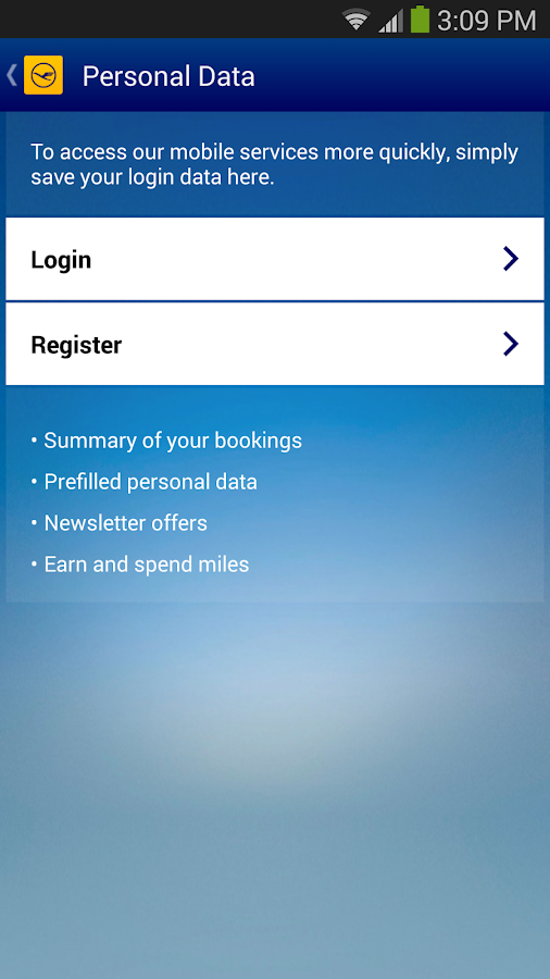 Lufthansa - screenshot