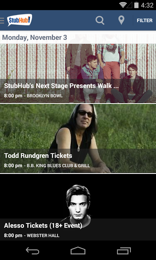 StubHub - Event tickets - Android Apps on Google Play
