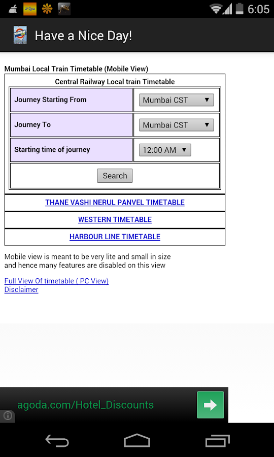 Central Railway Local Train Time Table - workshara