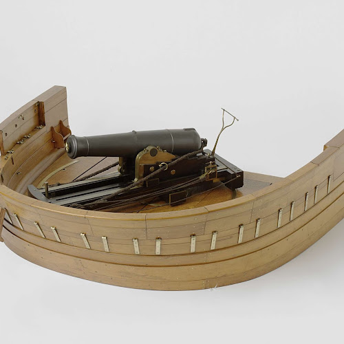 Model of an 80-Pounder Shell Pivot Gun on a Ship Deck, Rijkswerf ...