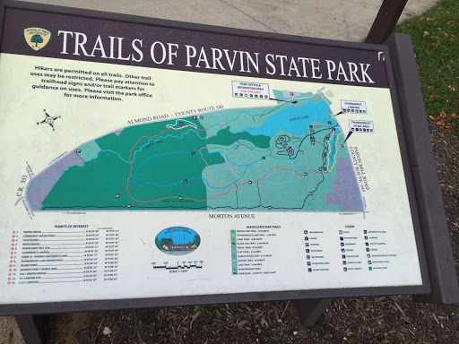 Parvin State Park Trail Map Portal in Six Points New Jersey United ...