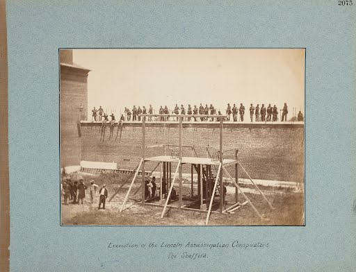 Execution of the Lincoln Assassination Conspirators. The Scaffold ...