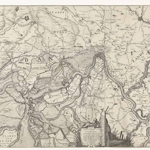 Kaart van de Schelde en Zandvliet, 1640, Claes Jansz. Visscher (II ...