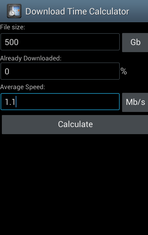 Download Time Calculator - Android Apps on Google Play