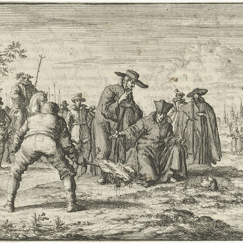 Anneken van den Hove te Brussel levend begraven, Jan Luyken, 1685 ...