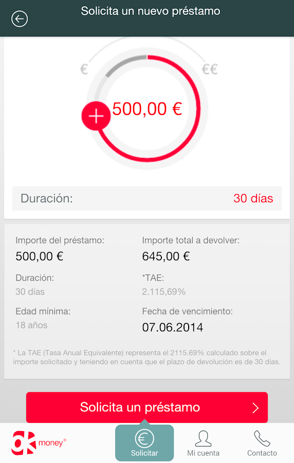 Minicreditos Ok Money - switderscredito