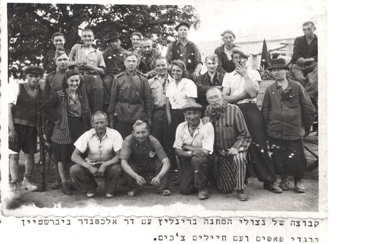 Brunnlitz, Czechoslovakia, Group photograph of camp survivors with Dr ...