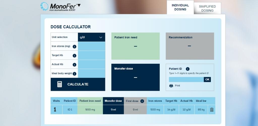 Monofer Dosing Tool - Latest version 2.0.2 for Android App Medical