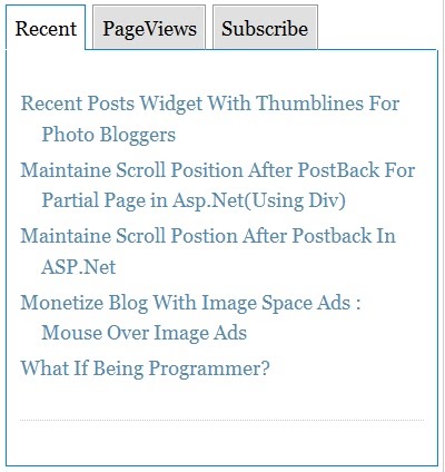 Simple jQuery Multi Tabbed Navigation Widget For Blogger | Tech Tasks ...