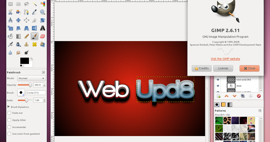 Install GIMP 2.6.11 (Stable) In Ubuntu [PPA] ~ Web Upd8: Ubuntu / Linux ...