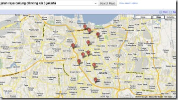 Tukang Ketik: Bing Map vs Google Maps (dalam pencarian jalan raya cakung)
