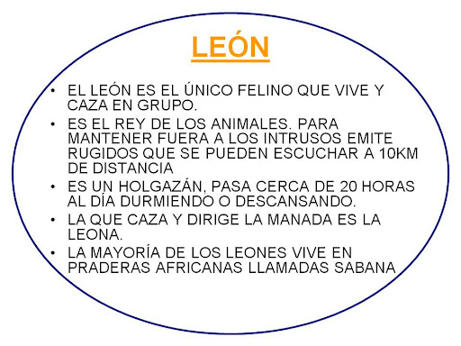 EL LEON FICHA INFANTIL