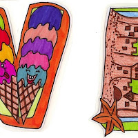 LETRAS DEL VERANO PARA IMPRIMIR Y COLOREAR