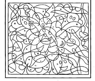 COLOREAR Y DESCUBRIR EL DIBUJO ESCONDIDO - COLOREAR LOS PUNTOS