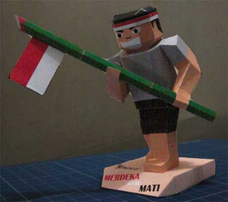 Indonesian Independence Day Paper Toy & Mini Machete Papercraft ...