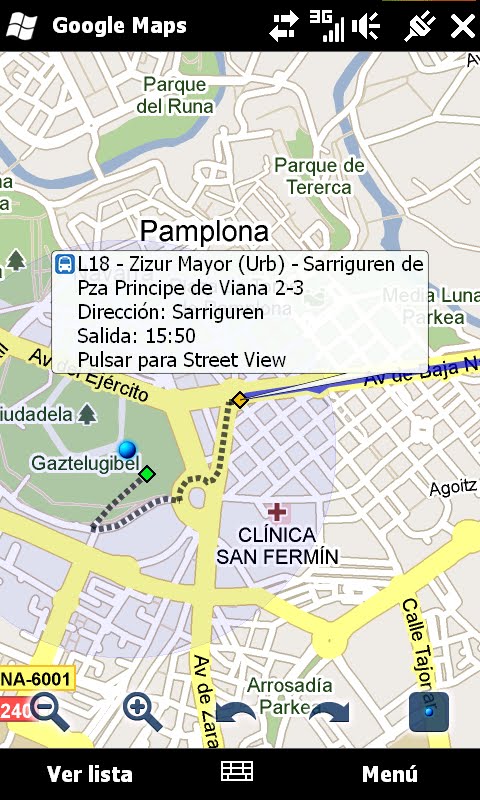 Villavesas: Google Transit en las villavesas de Pamplona