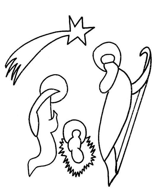 DIBUJOS PARA COLOREAR NACIMIENTO DE JESUS