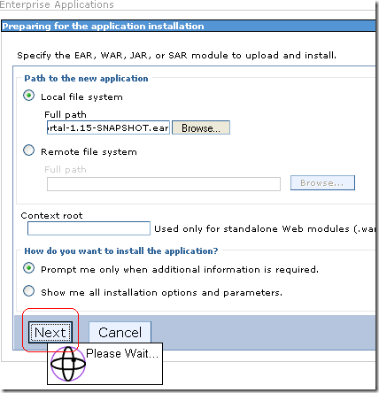WAS - WebSphere Application Server : How to Install/Deploy EAR in IBM RAD Admin Console