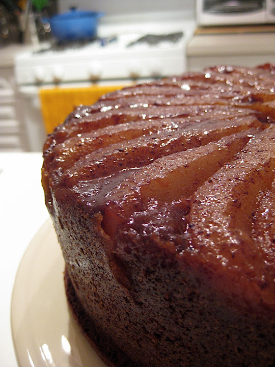 Les Gourmands du South End: Ginger Pear Upside-Down Cake