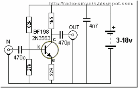 Radio Circuits Blog: VHF AERIAL AMPLIFIER