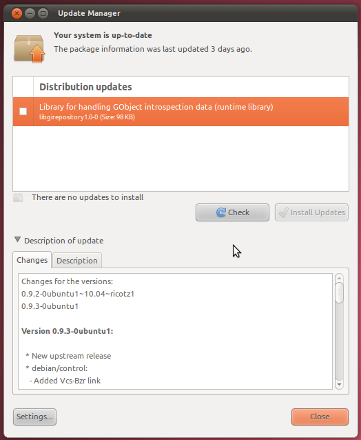 Update Manager ใน Ubuntu 10.10 Maverick Meerkat ได้รับการปรับปรุง (เล็ก ...