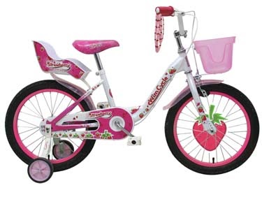 Merchandise Displays: Sepeda Anak WIMCYCLE MINI STRAWBERRY 18 Inci