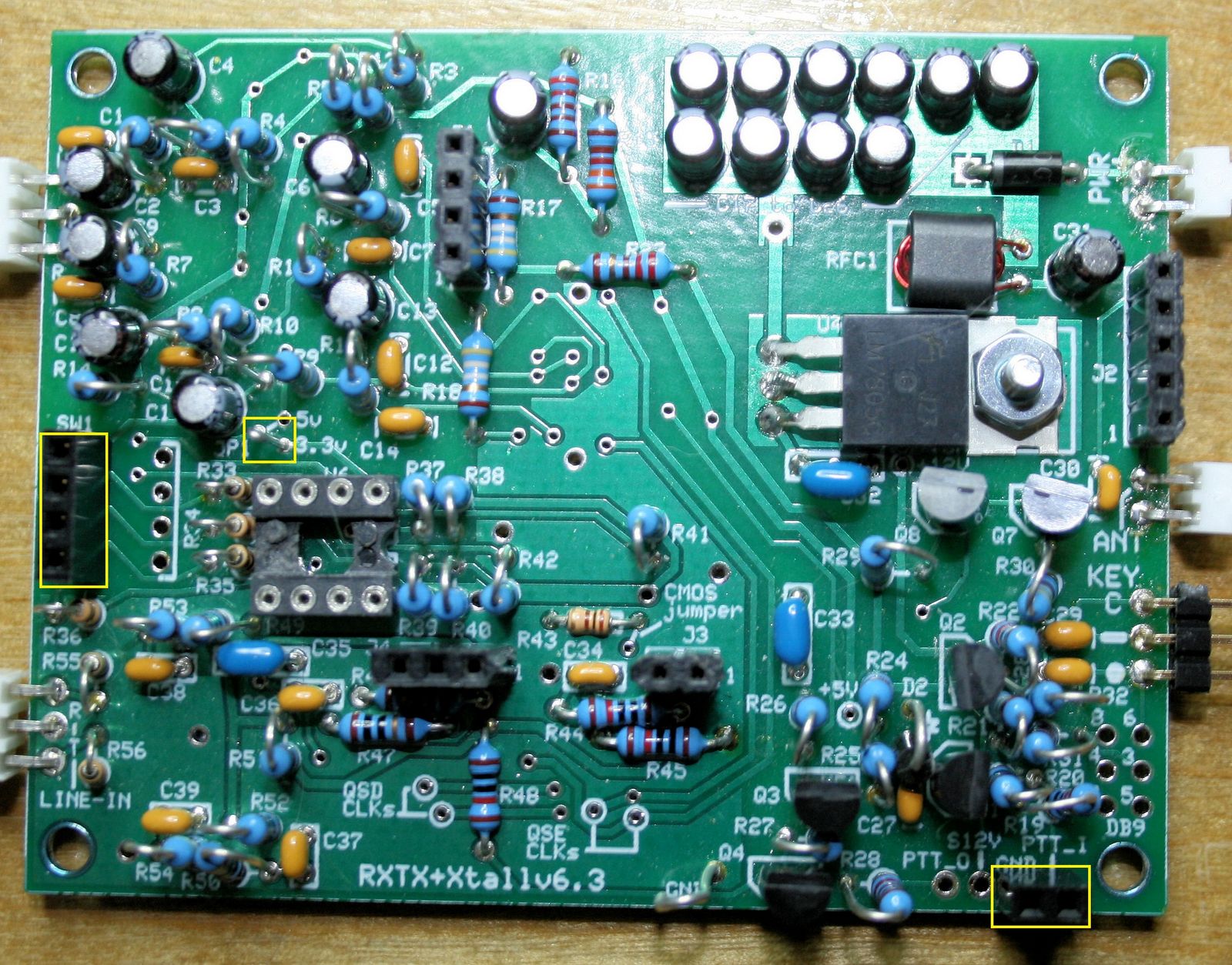 KB1MTS: Modifed SoftRock 6.3 RXTX Board