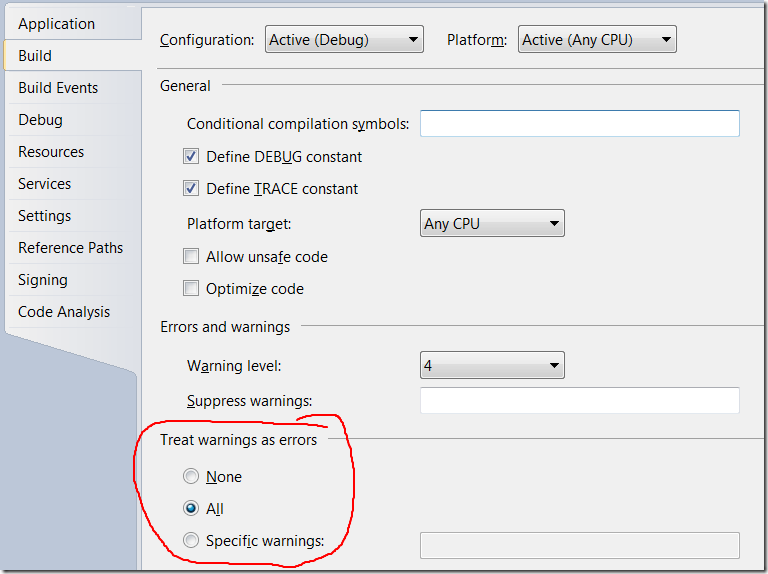 David Gardiner - Dave's Daydreams: Turn on "Warnings as Errors" for all ...