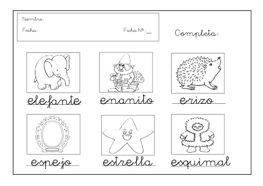 Imagenes con la letra e para imprimir - Imagui