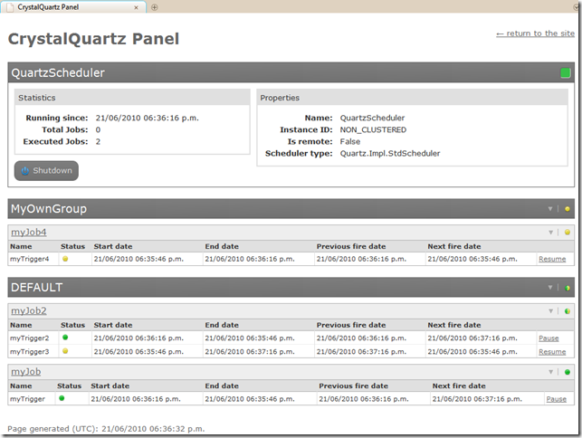 Bug squash: Embeddable Quartz.Net web consoles