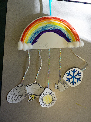 The Accidental Art Teacher: Week 17: Weather mobiles