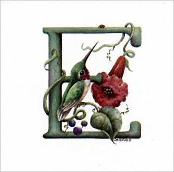 Alfabeto retro de colibrís. - Oh my Alfabetos!