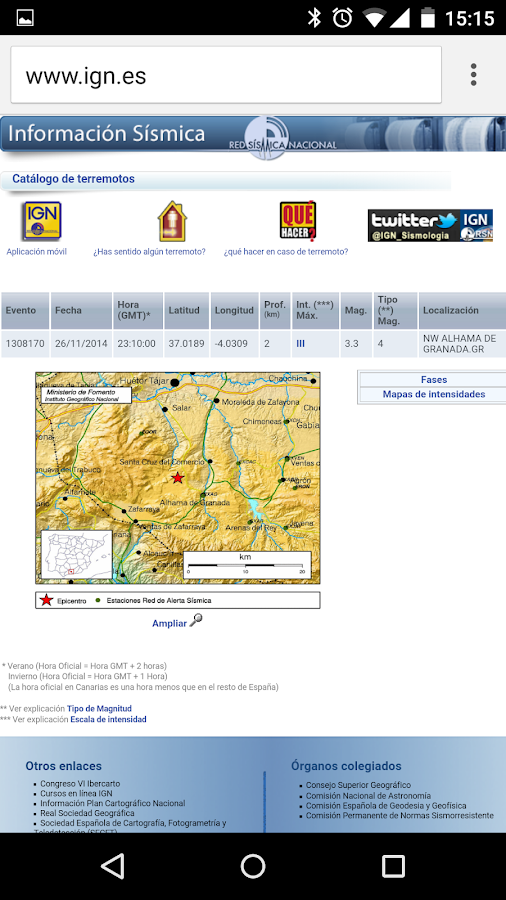 IGN Sismologia PRO - Aplicaciones de Android en Google Play